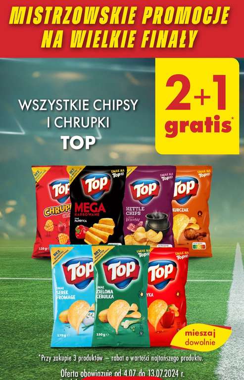 Super Oferta na Chipsy i Chrupki TOP 2+1 Gratis w Biedronka | Pepper.pl