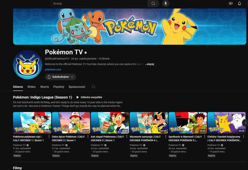Pełne odcinki Pokemon na YouTube. Za darmo, po polsku. - Pepper.pl