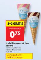 Lody Diuna Rożek Duo 3+3 gratis (0,75gr za szt.) @Biedronka